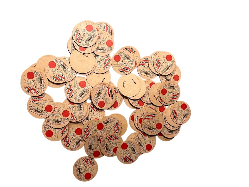 Vintage Milk Cap, Pure Fresh Milk, Junk Journal, Ephemera ...