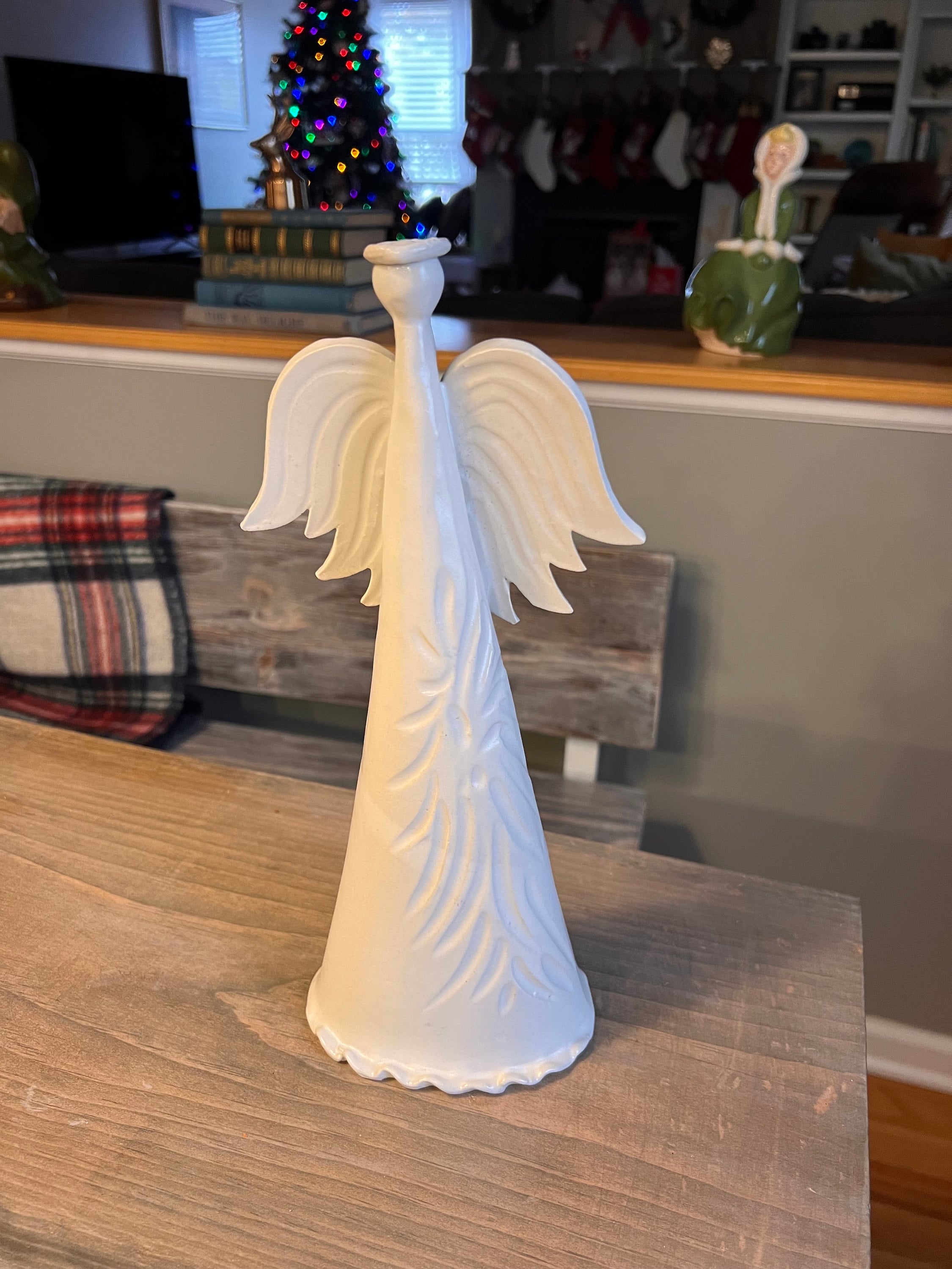 Vintage Ivory Angel, Pottery Angel Signed, Vintage Angel Sculpture ...