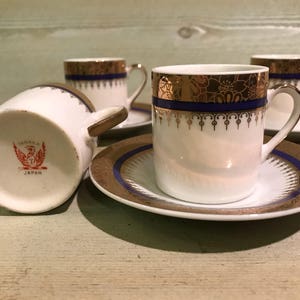 Tanaka Tea Set Made in Japan Miniature Tea Set Cup and Saucer Set of 5 ...