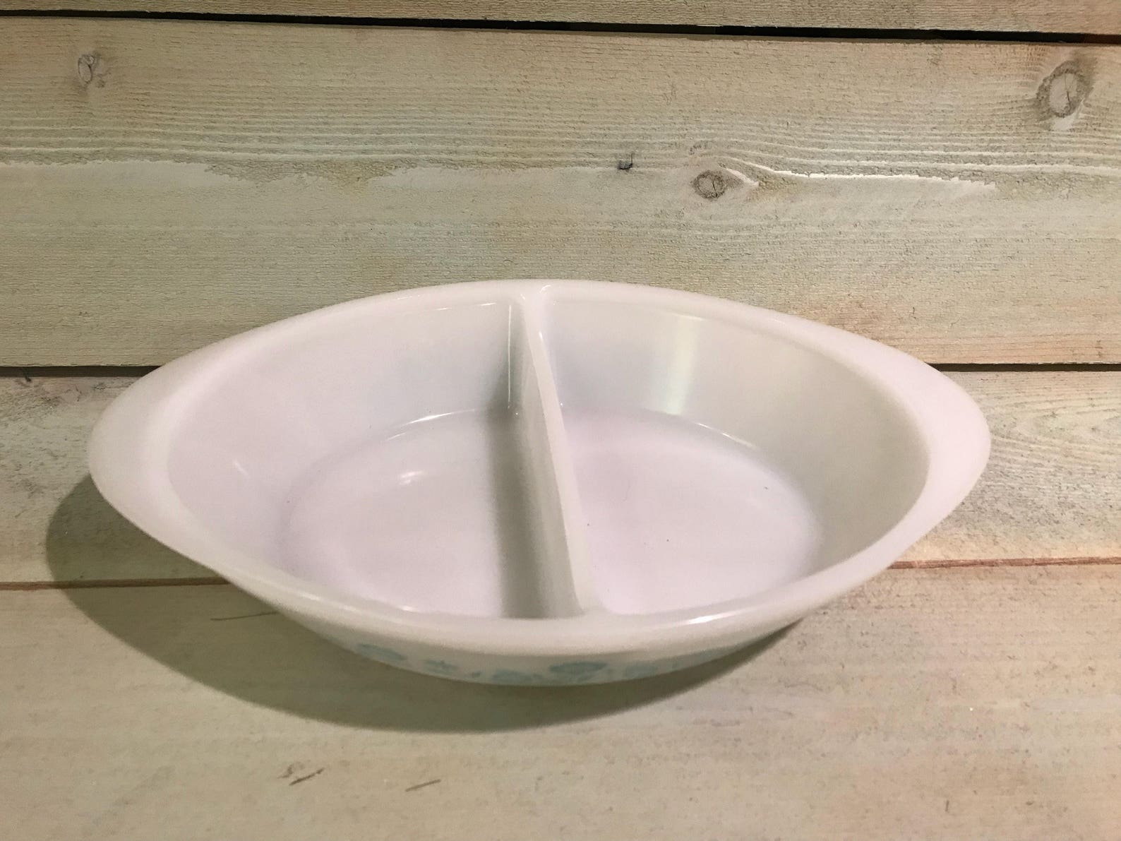 Vintage Pyrex Divided Casserole Dish Glasbake Divided - Etsy