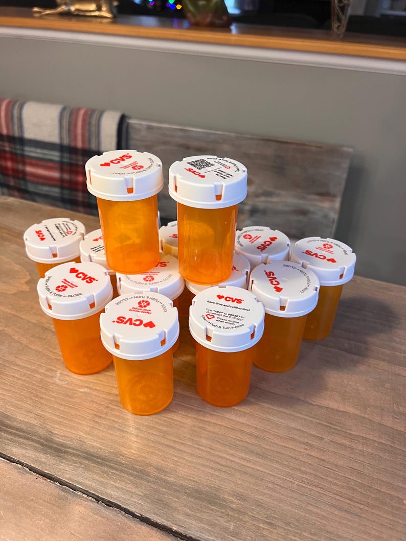 Plastic Pill Bottles With Lids, Craft & Bead Storage, Lot of 14 - Etsy