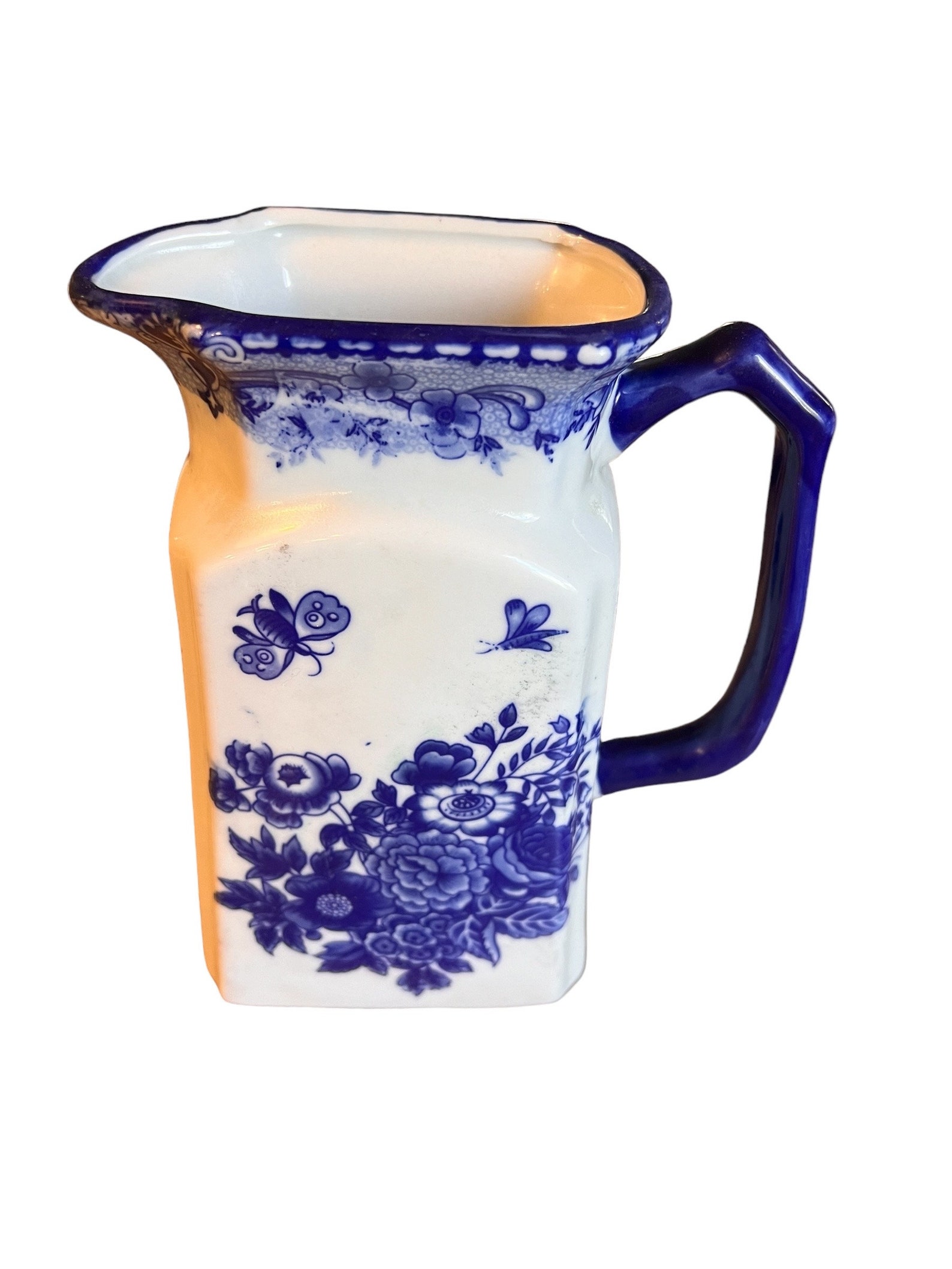 Victoria Ware Ironstone Pitcher, Flow Blue Ironstone Pitcher, Cobalt ...