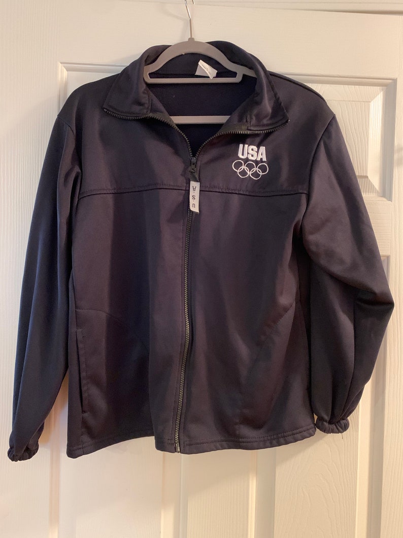 Vintage US Olympics Track Jacket Navy Blue Vintage USA Olympic ...