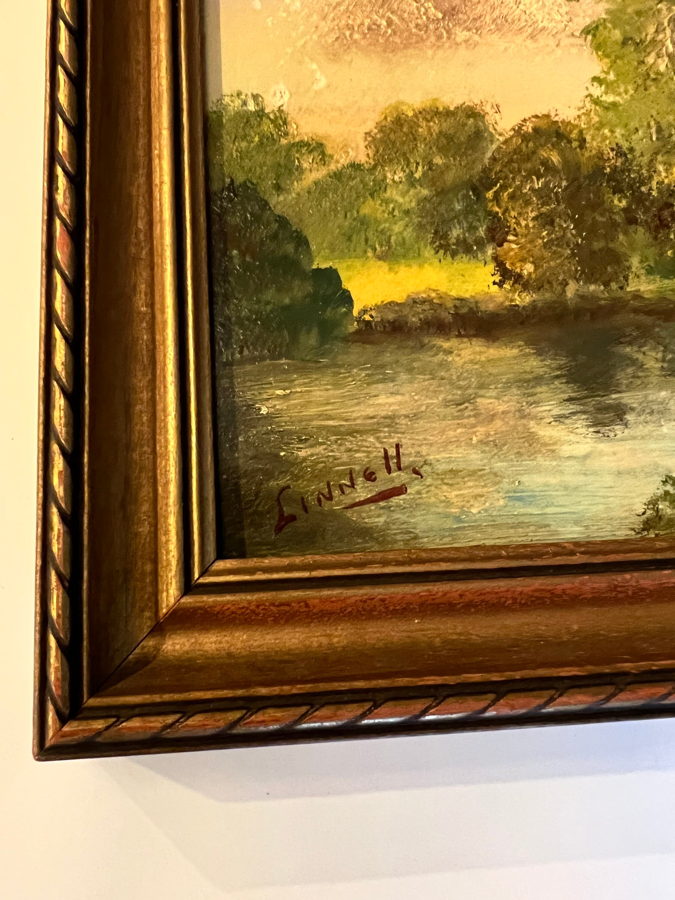 ORIGINAL Pair of Framed Landscape Oil Paintings Gold Frames - Etsy