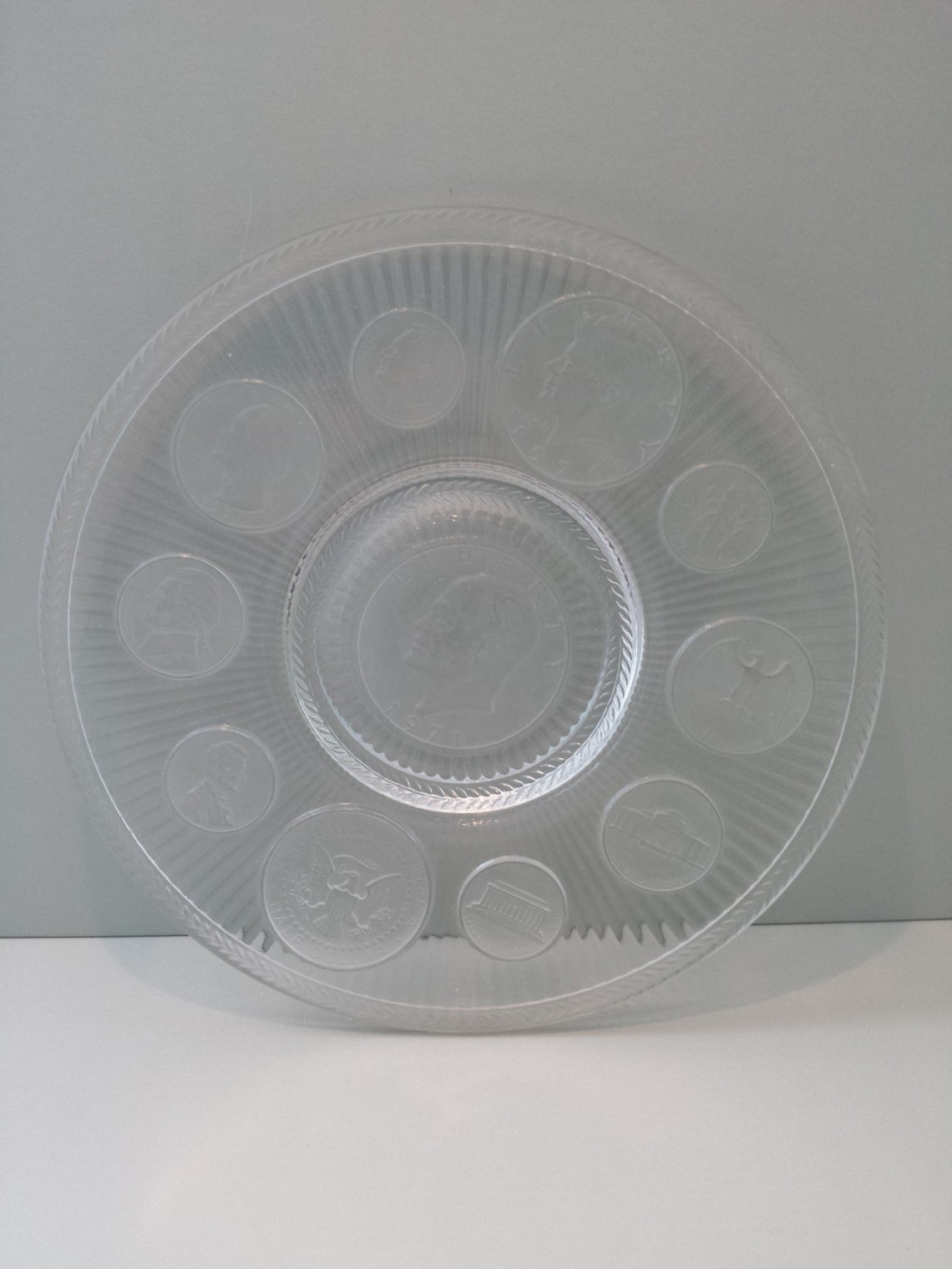 Liberty Glass Plate Imperial Glass Crystal Coins Series Plate - Etsy