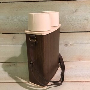 Vintage Double Thermos Twin Thermos, Hot and Cil Thermos With Strap by ...