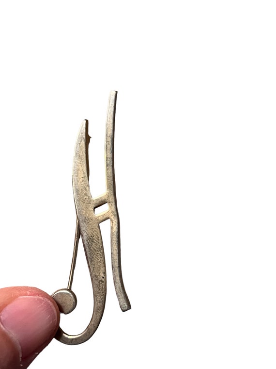 vintage letter h brooch - Gem