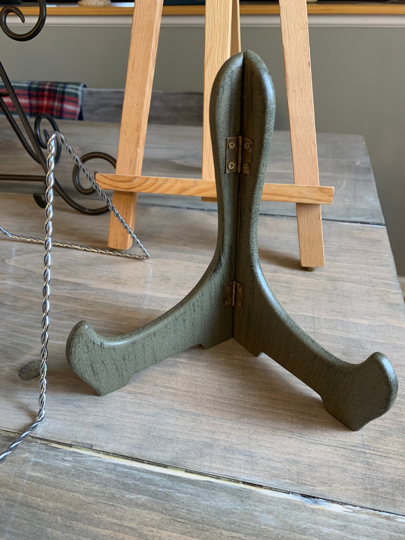 Vintage Wooden Stand Small Plate Stand Wooden Picture Stand - Etsy