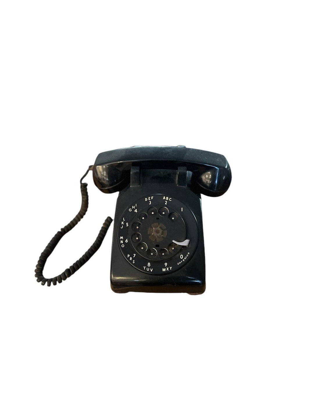 Black Rotary Desk Phone, Bell System Western Electric, Black Rotary ...