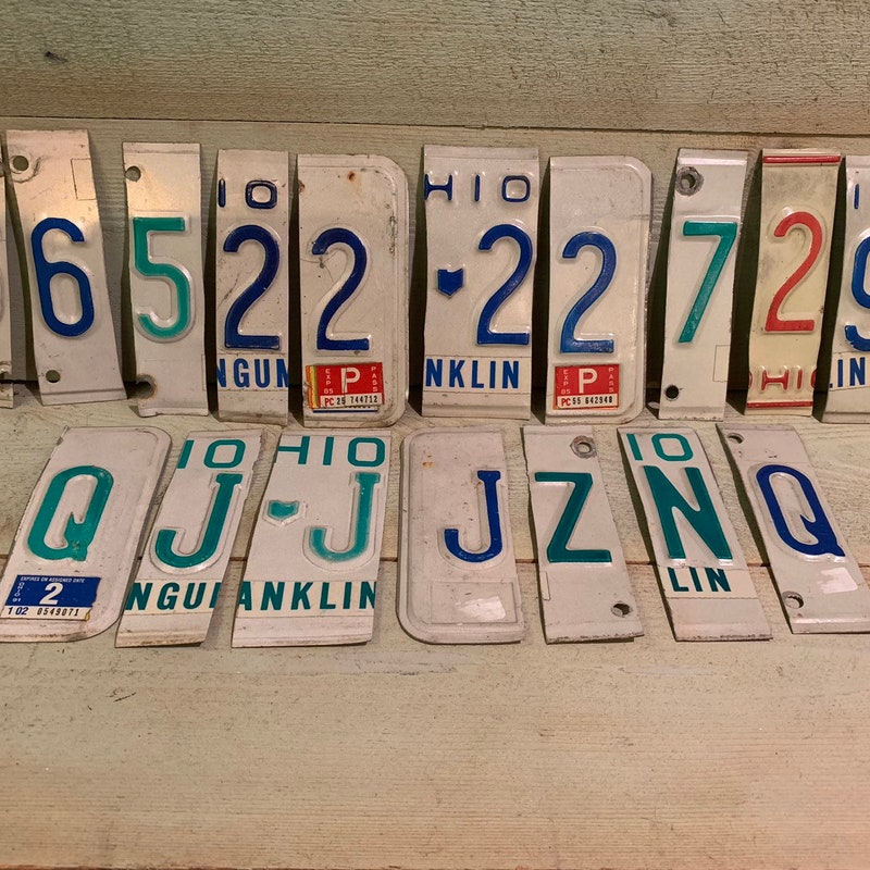 License Plate Letters - Etsy