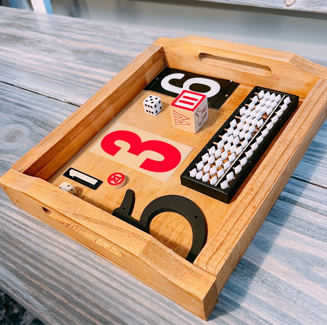 Numbers Found Objects Assembled Art Piece, Show Me the Numbers, Numbers ...