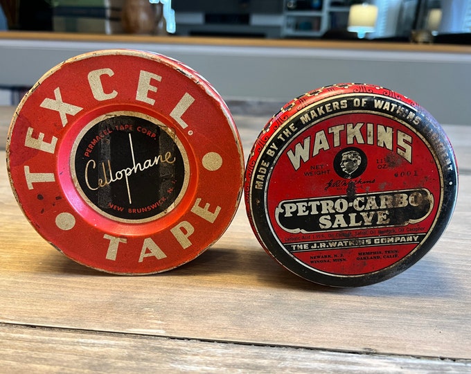 Vintage Tins, Watkins Petro-carbo Salve, JR Watkins Company, Texcel ...