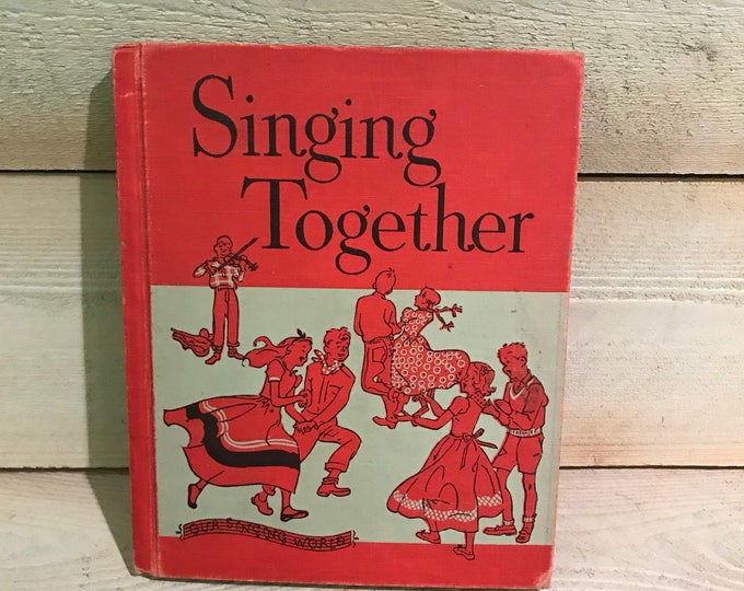 Singing Together Vintage Book Red Cover 1951, Our Singing World, Lilla ...