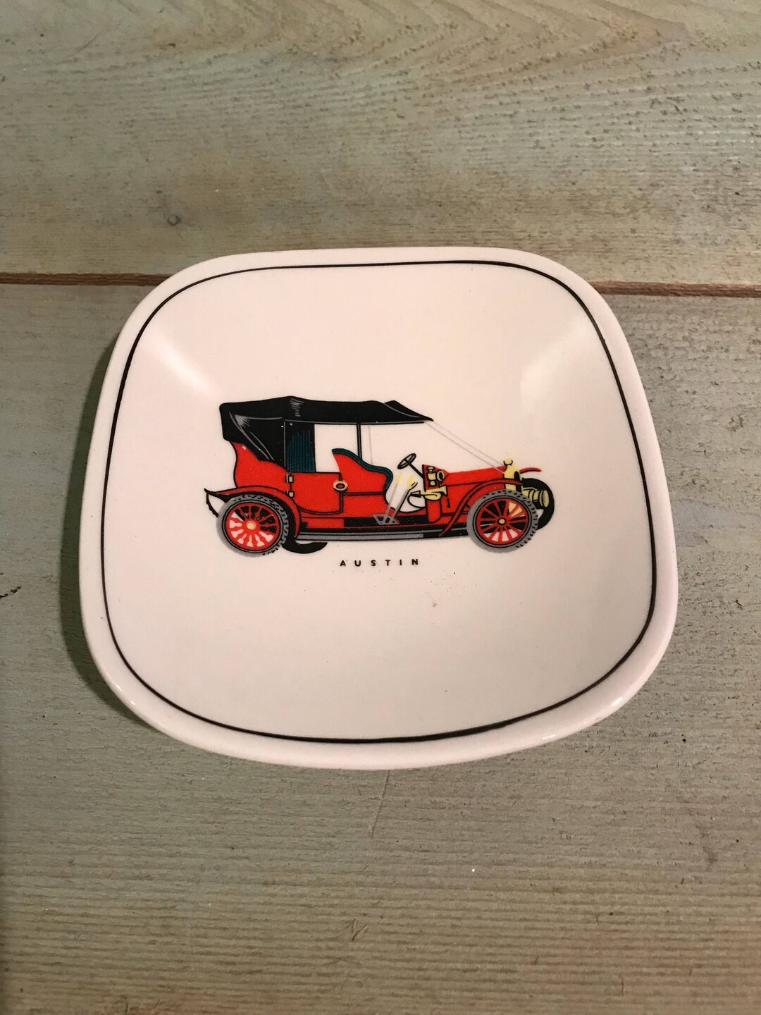 Grays Pottery Car Dish Austin Red Car Made in England Gift for Him ...