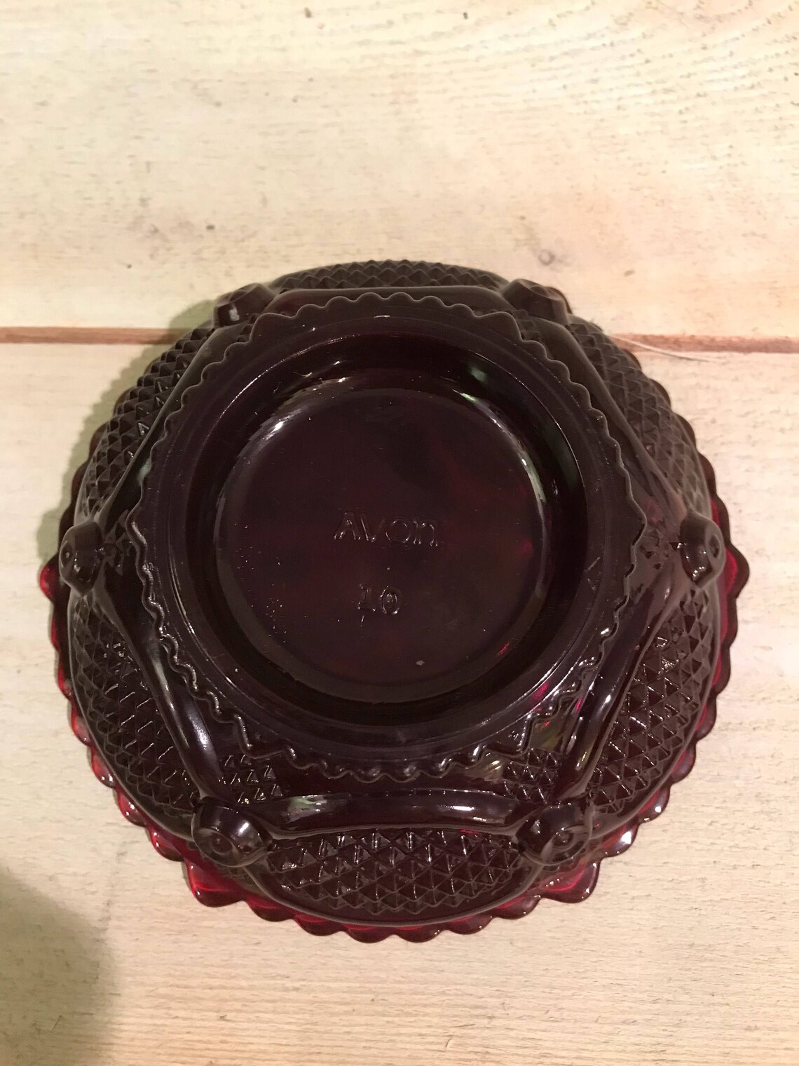 Vintage Avon Cape Cod Ruby Red Glass Candy Dish Small Bowl - Etsy