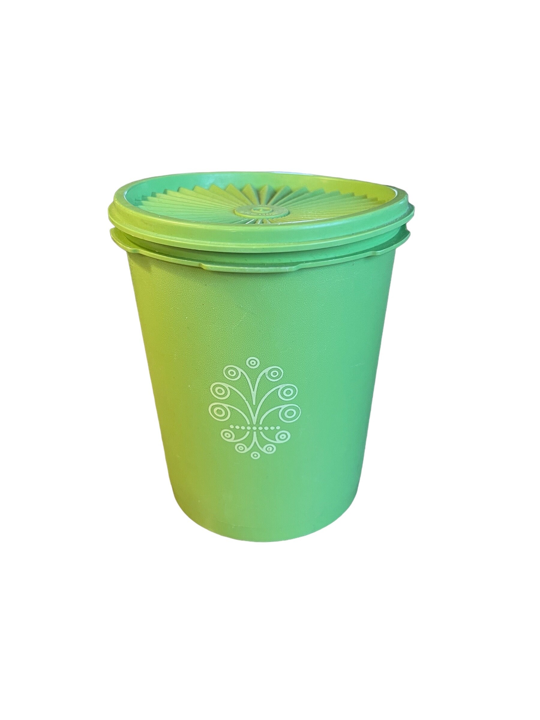 Vintage Green Tupperware Canister Set of Two, Vintage Tupperware ...