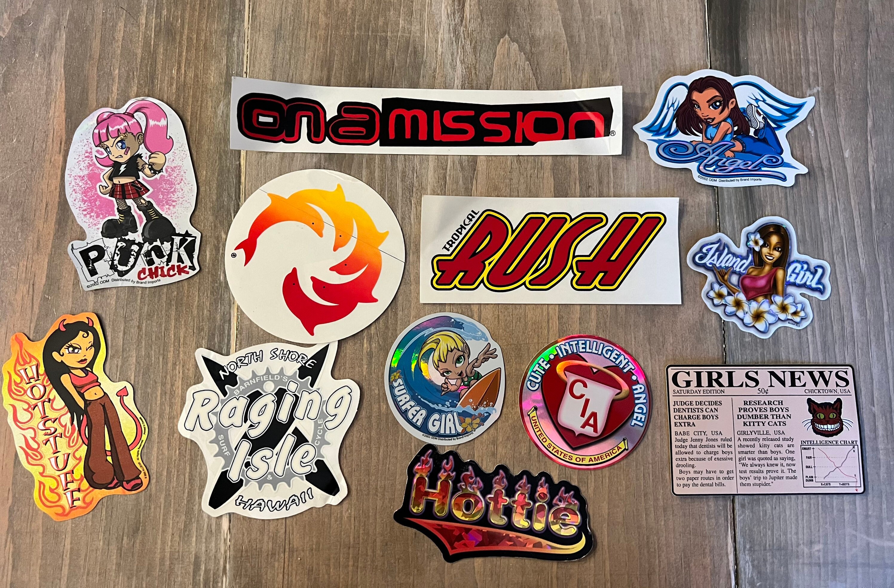 Huge Lot of Vintage Surfing Stickers From the 90's Hawaii - Etsy