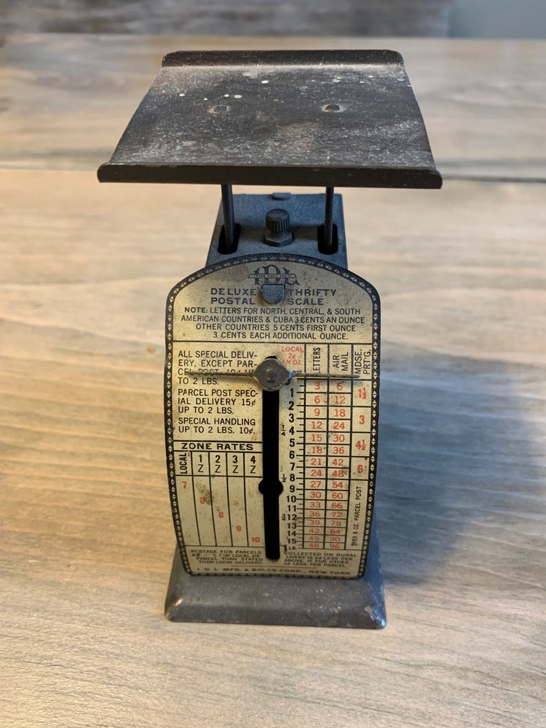 Vintage Deluxe Thrifty Metal Postal Scale 1st Class Mail - Etsy