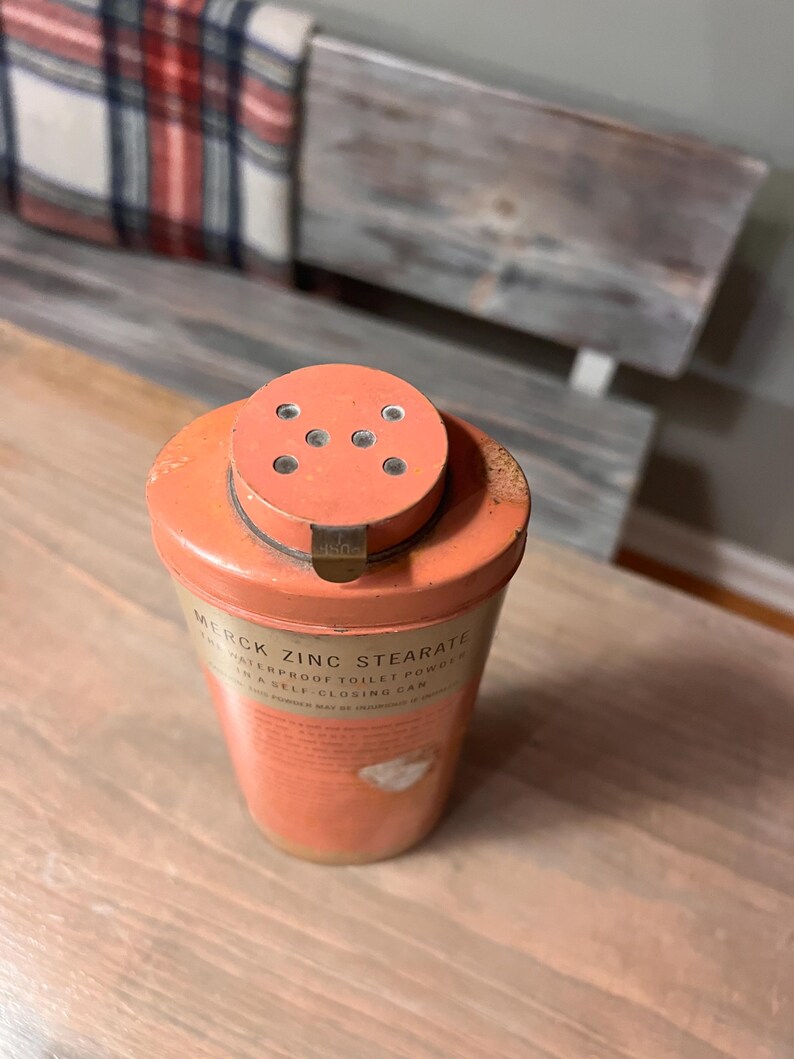 Antique Merck Baby Powder Tin, Duck Design, Rare Pink & Blue Pharmacy ...