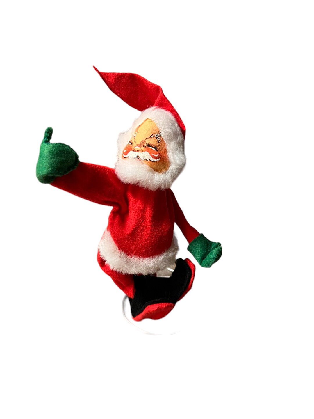 Vintage 1971 Santa on a Spring, Santa With Hand Painted Face - Etsy