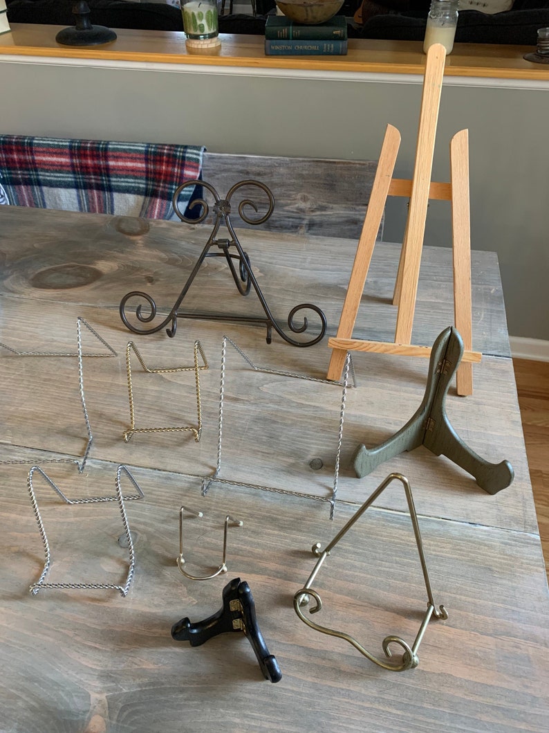 Vintage Wooden Stand Small Plate Stand Wooden Picture Stand - Etsy