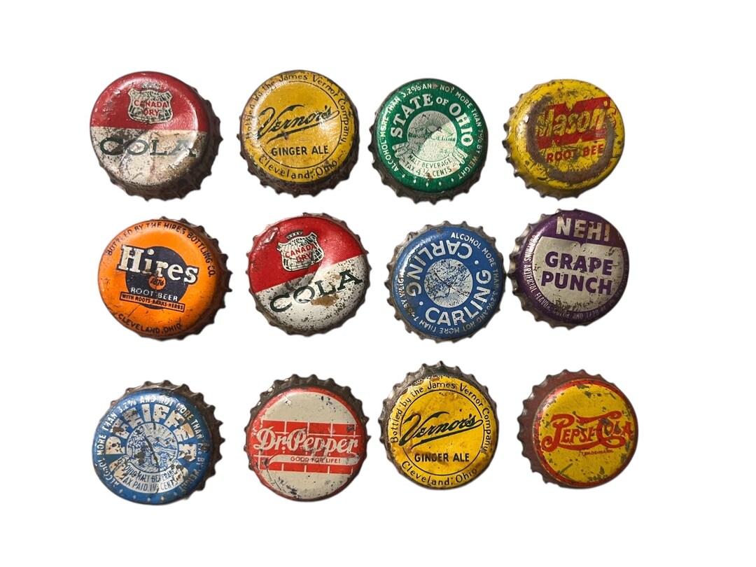 Vintage Soda Bottle Caps – Canada Dry, Vernor’s, Hires Root Beer, Nehi ...