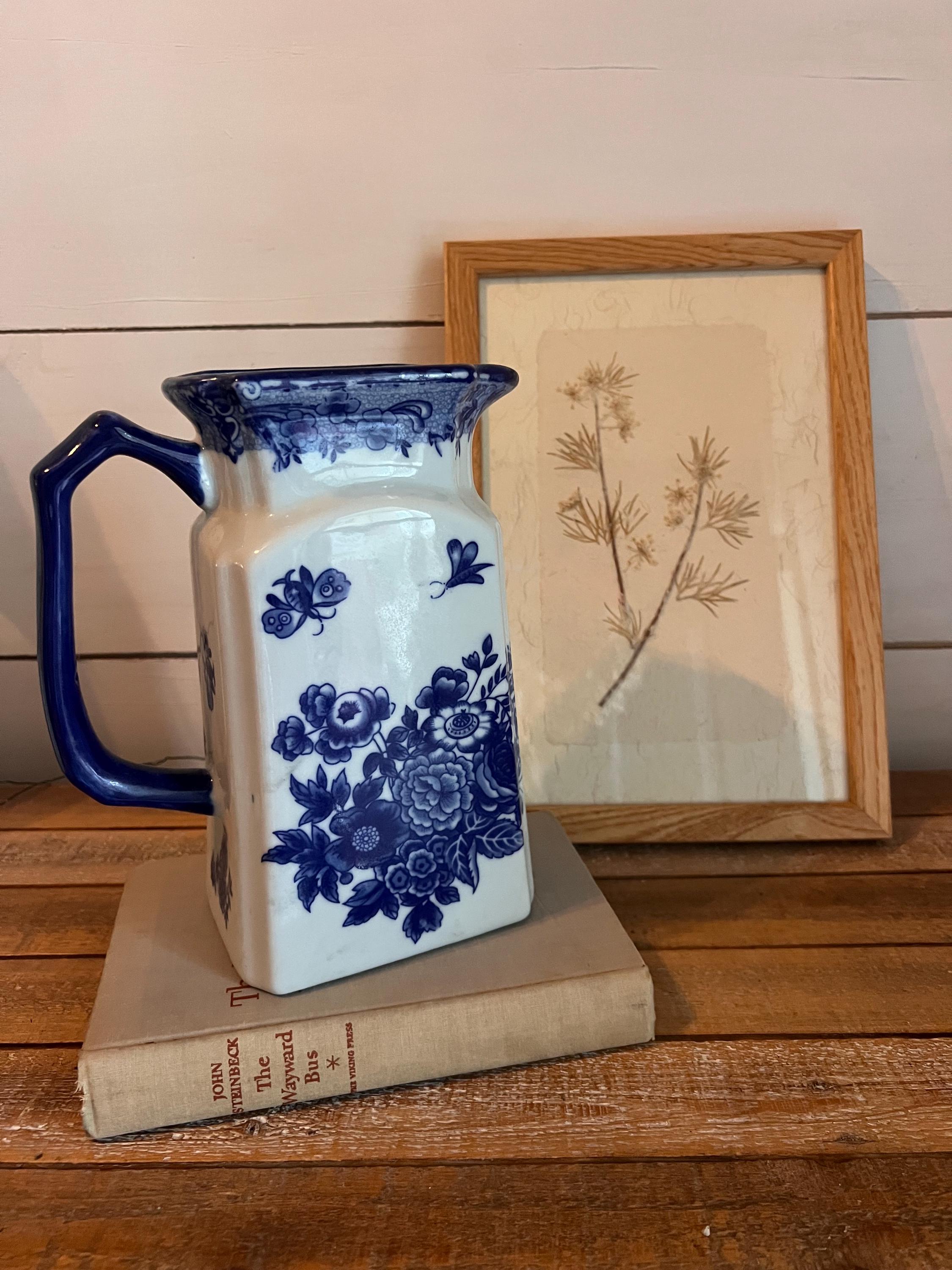 Victoria Ware Ironstone Pitcher, Pressed Botanical Art & Vintage ...