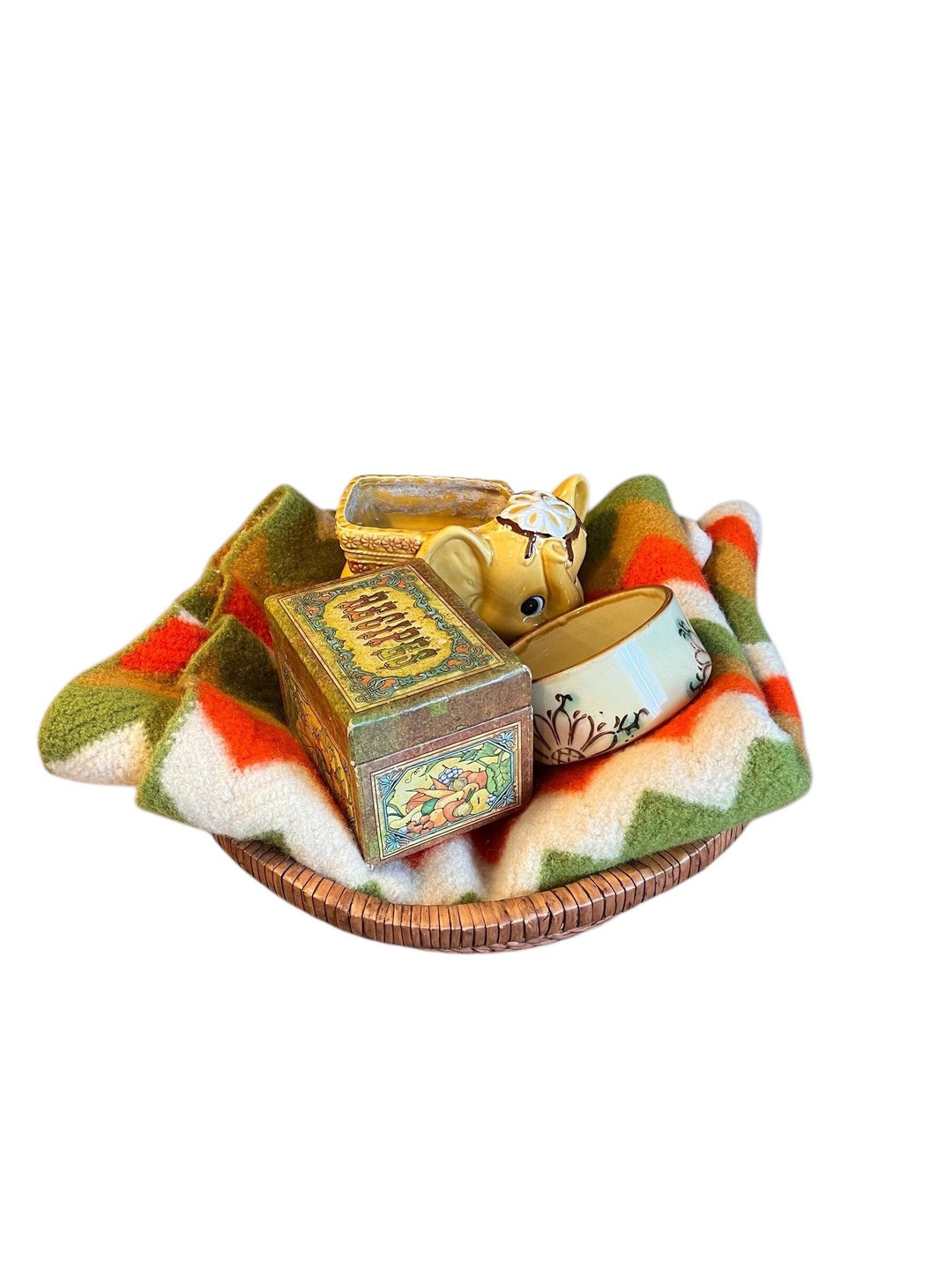 Retro 70s Gift Basket | Groovy Housewarming Gift | Flower Power Mug ...