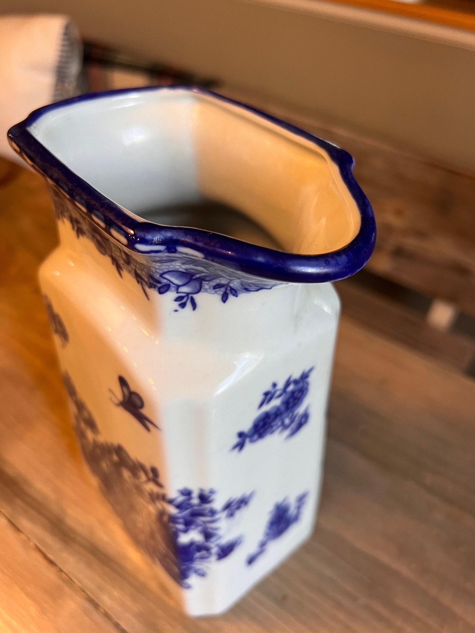 Victoria Ware Ironstone Pitcher, Flow Blue Ironstone Pitcher, Cobalt ...