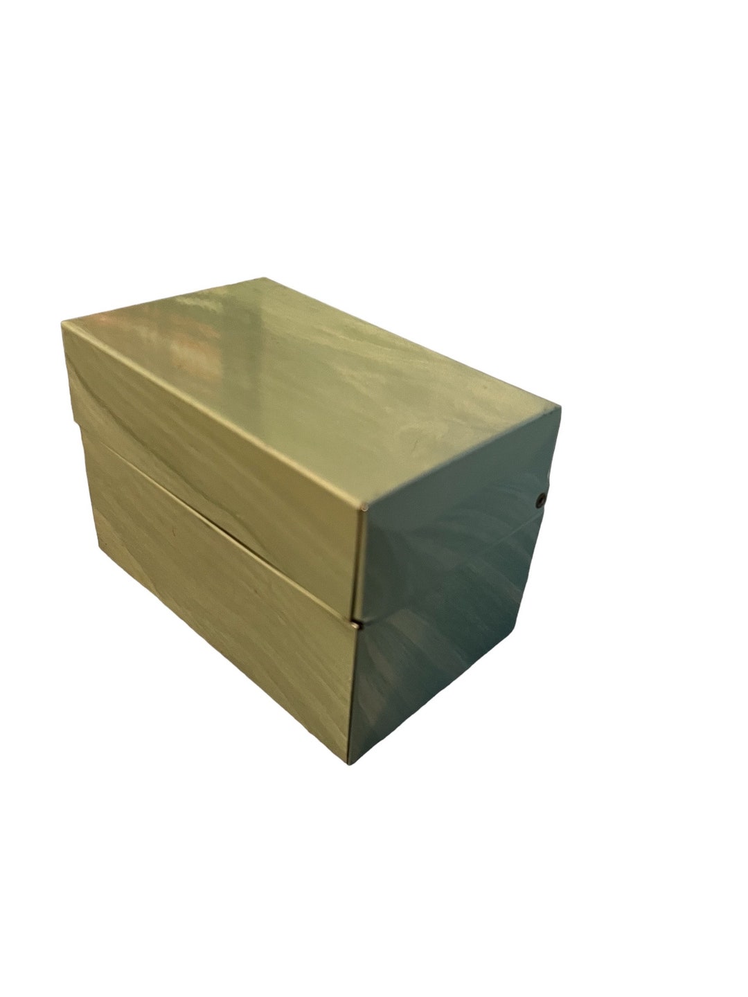 Vintage Green Metal Card File Box, Card Catalog, Industrial Farmhouse ...