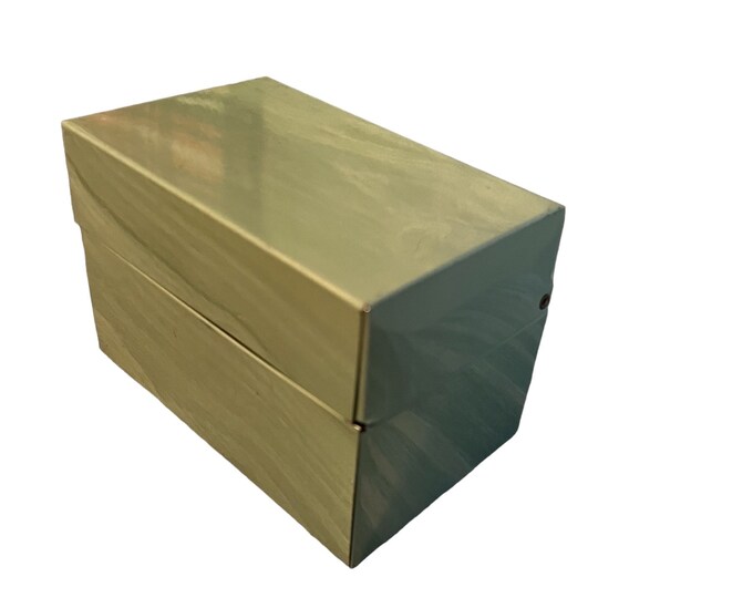 Vintage Green Metal Card File Box, Card Catalog, Industrial Farmhouse ...