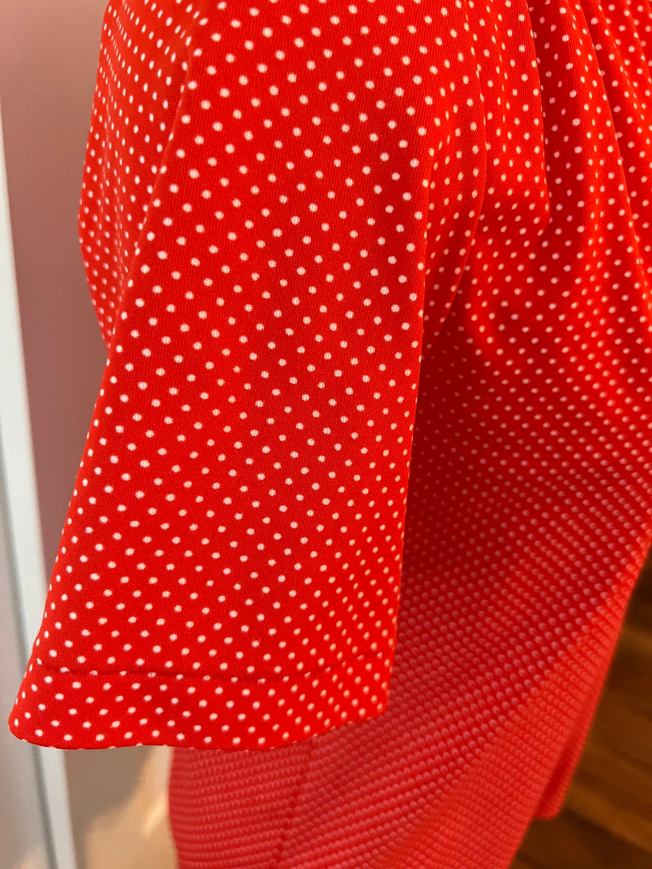 80s Vintage Red Polka Dot Blouse By Messages Red Polka Womens Shirt Blouse Size 10 1980s