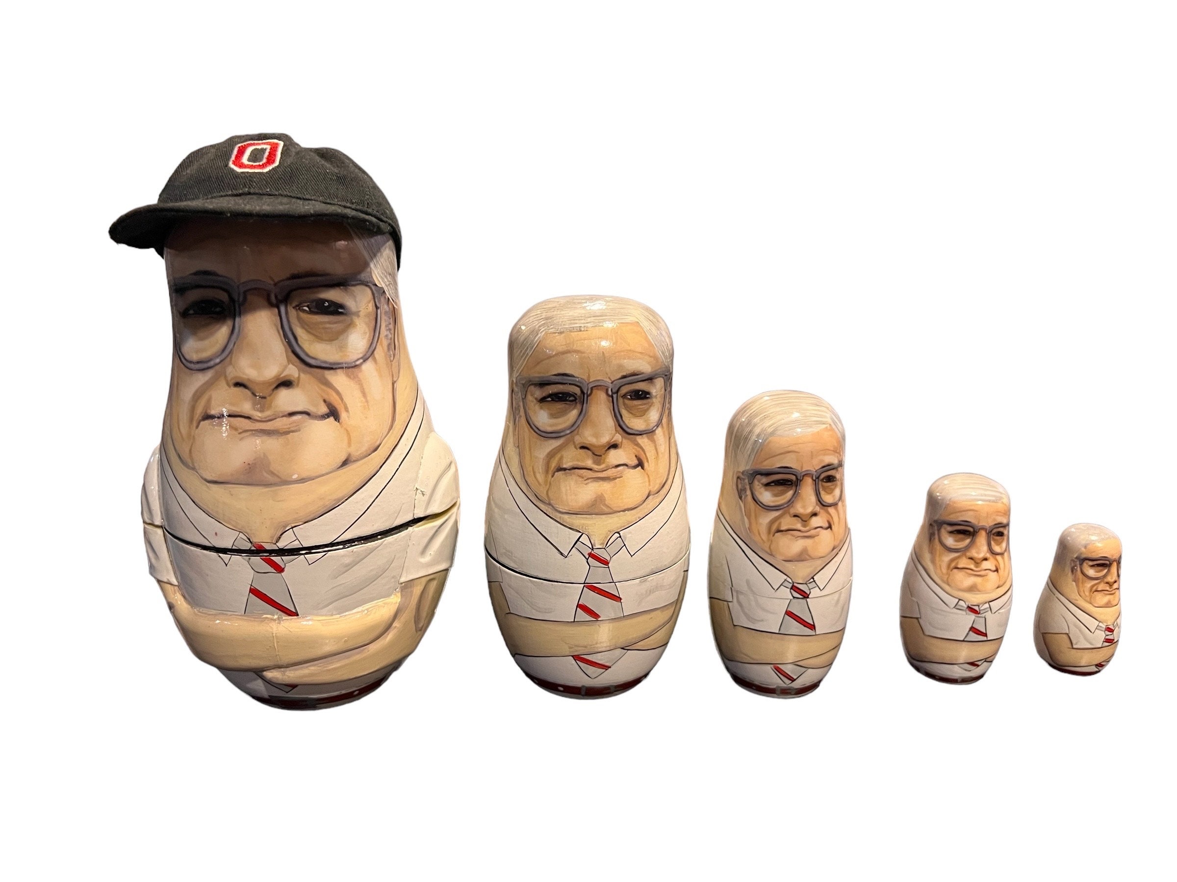 Vintage Woody Hayes Russian Nesting Dolls, Stacker Doll 2004, Legends ...