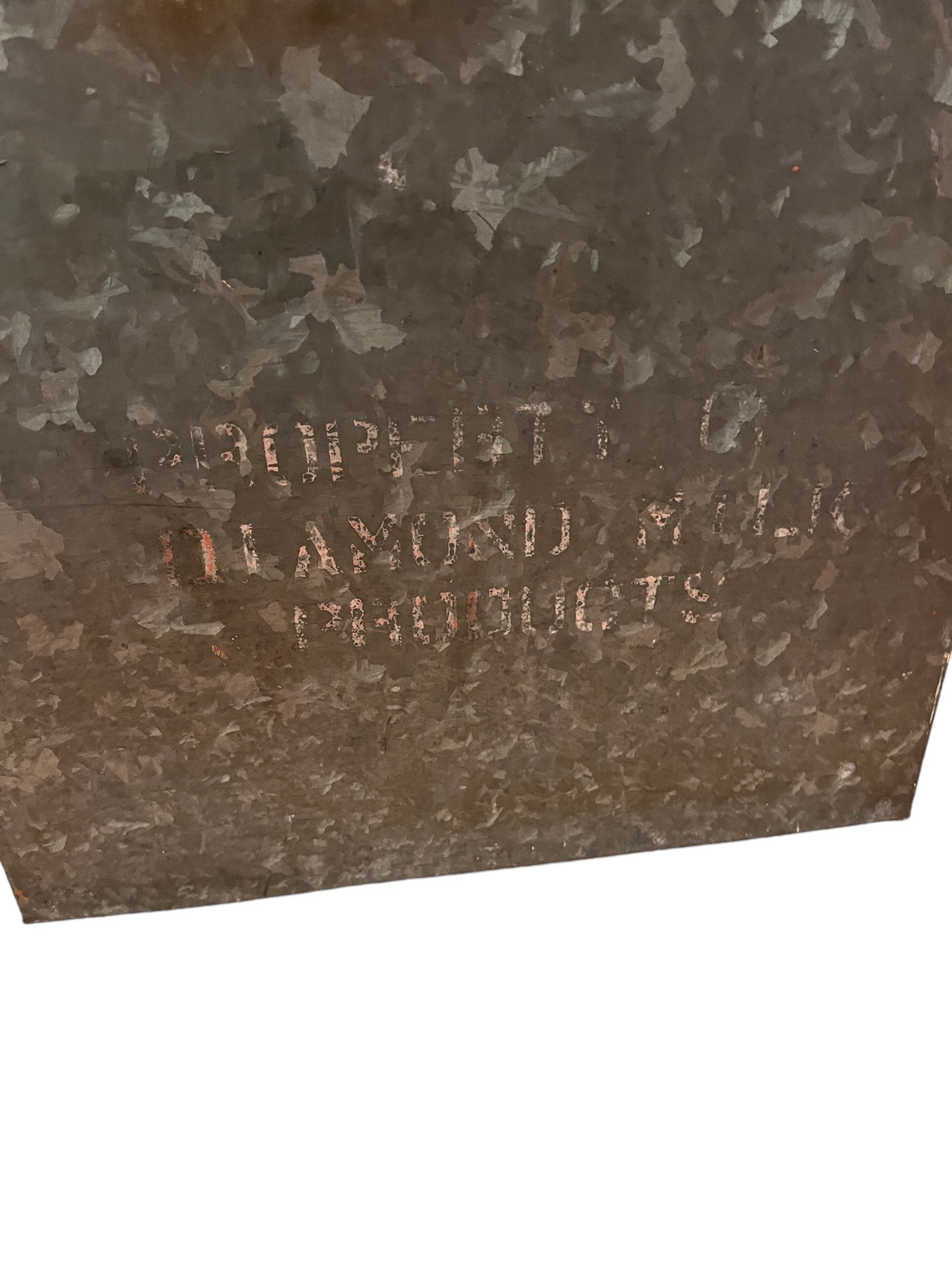 Vintage Galvanized Metal Milk Box, Milk Cooler, Property of Diamond ...