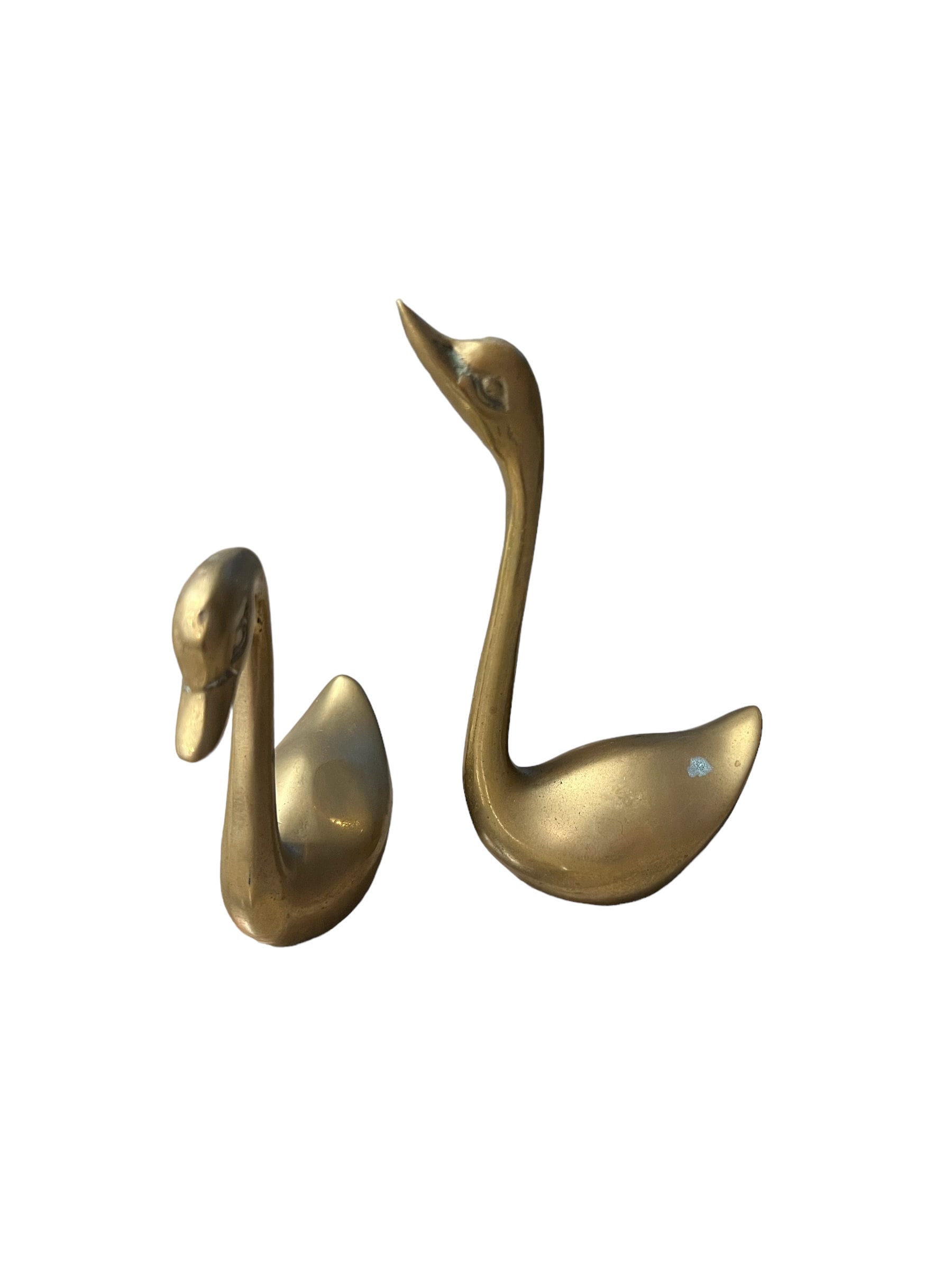 Vintage Brass Bell, Guardian Angel Bell, Brass Harp, Brass Set of Ducks ...