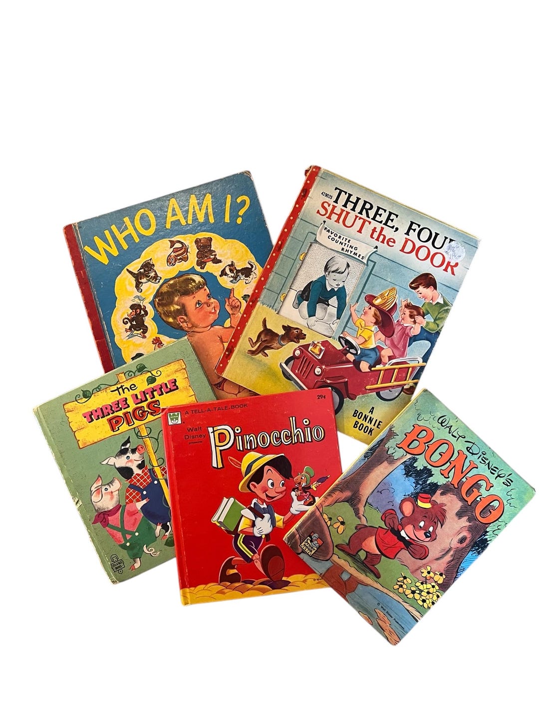 Vintage Children's Books, Vintage Kids Book Bundle, Nursery Decor, Baby ...