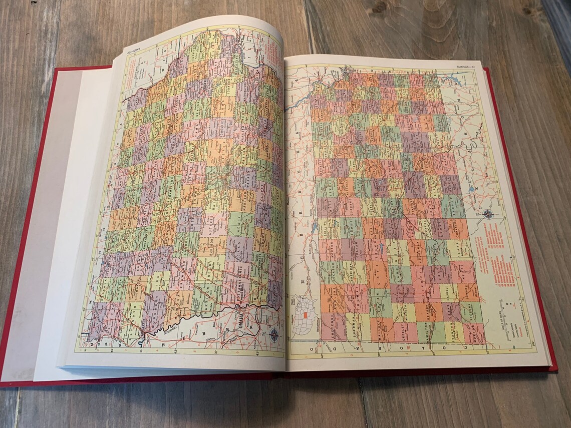 Essential World Atlas Maps State Maps Map Art Supply 100 - Etsy