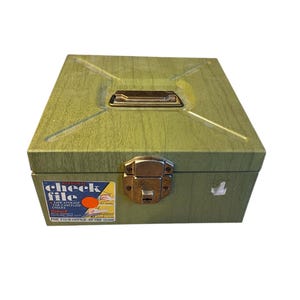 Vintage Metal Card File Boxes, Card Catalog, Industrial Farmhouse ...