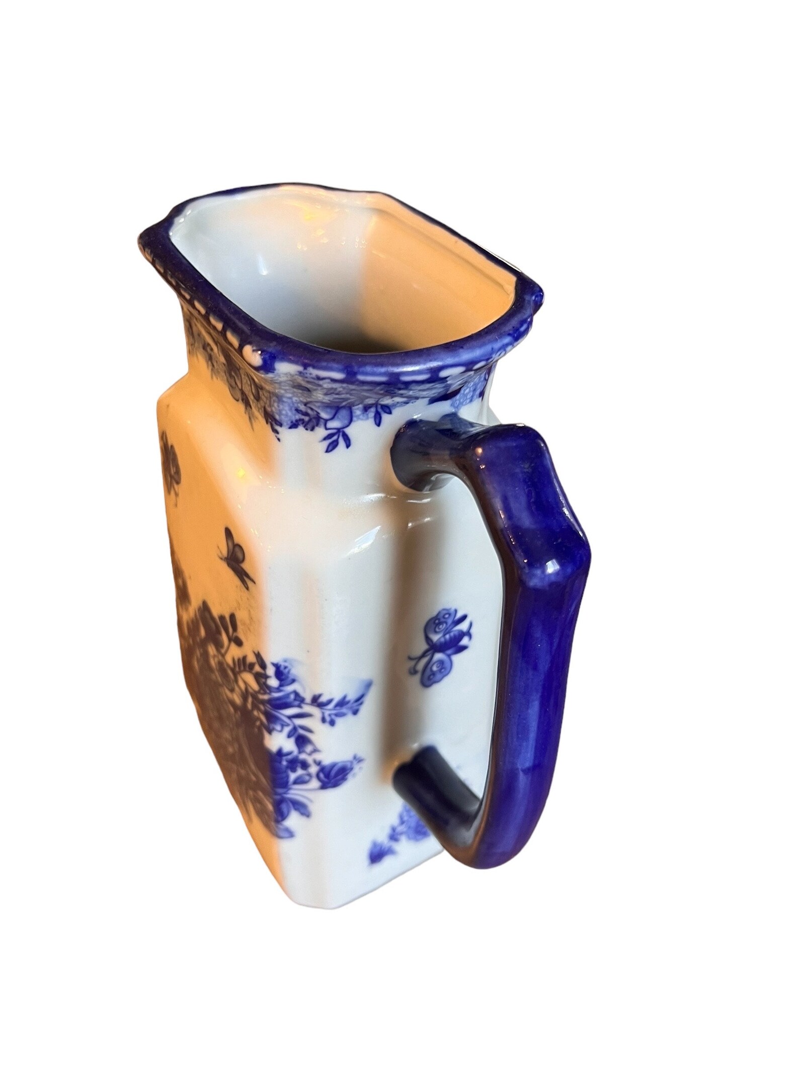 Victoria Ware Ironstone Pitcher, Flow Blue Ironstone Pitcher, Cobalt ...
