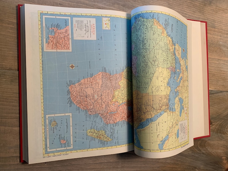 Essential World Atlas Maps State Maps Map Art Supply 100 - Etsy