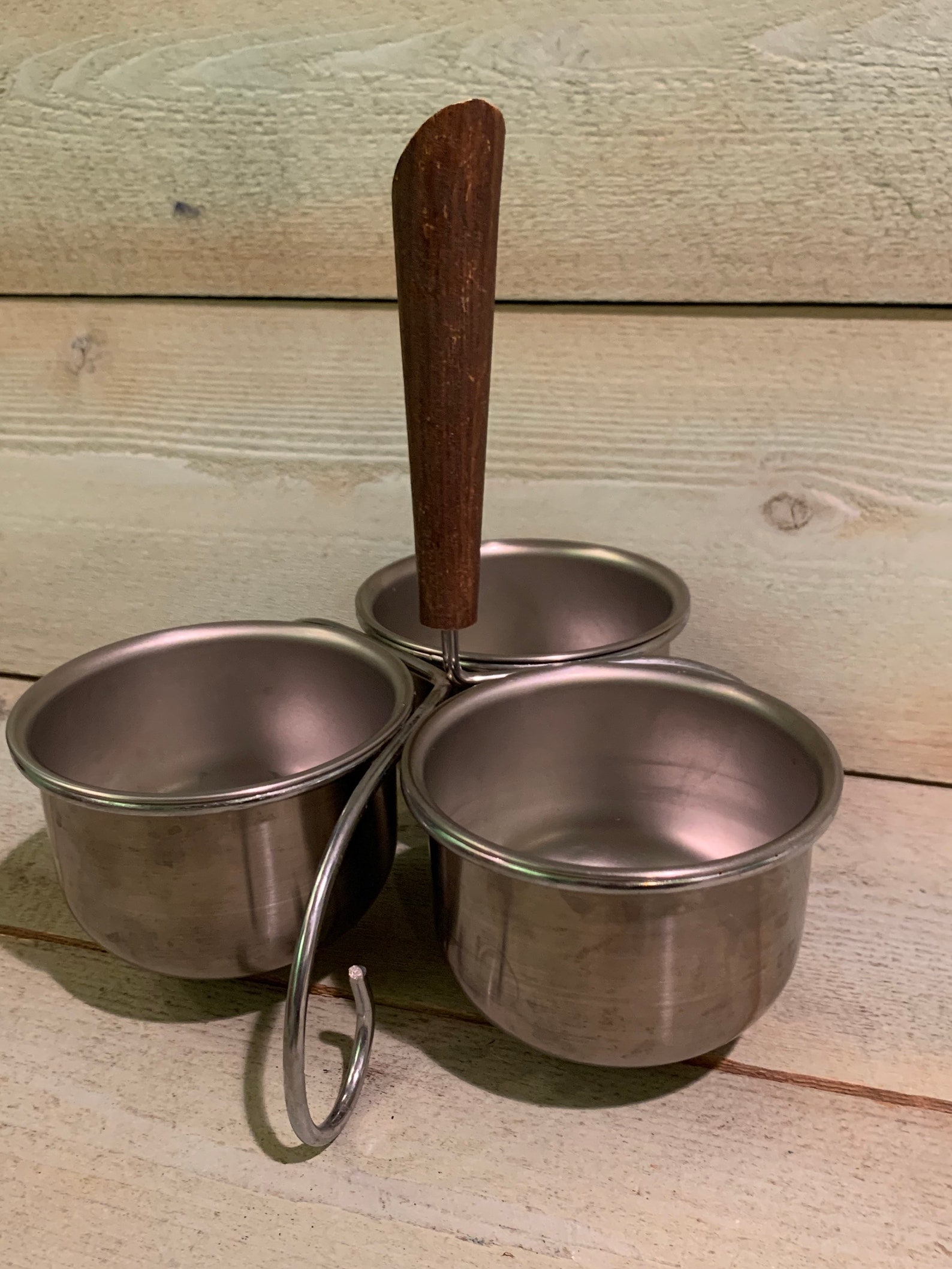 Mid Century Modern MCM Condiment Caddy With Dark Wood Handle - Etsy