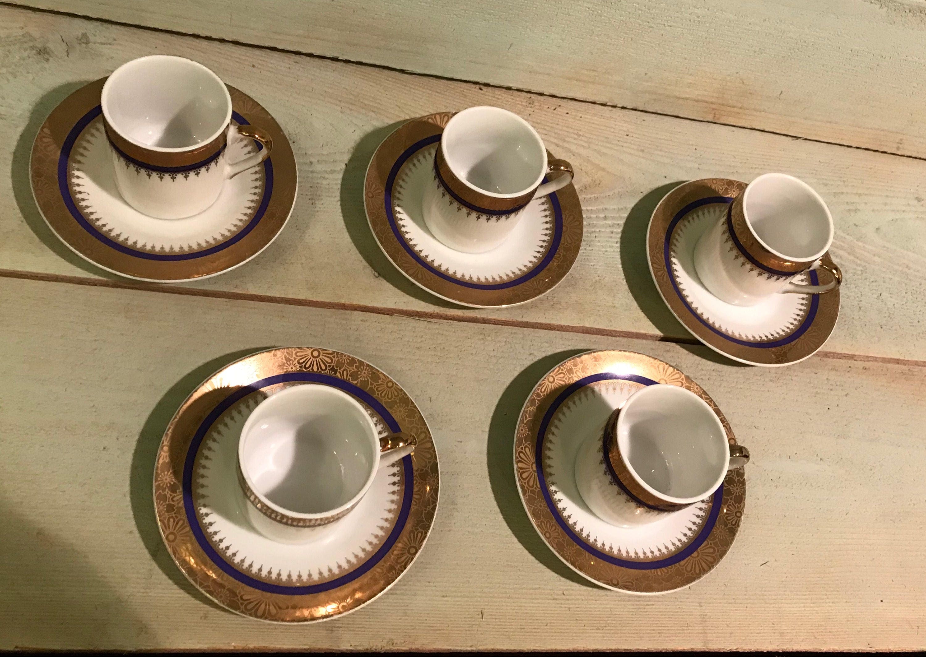Tanaka Tea Set Made in Japan Miniature Tea Set Cup and Saucer Set of 5 ...