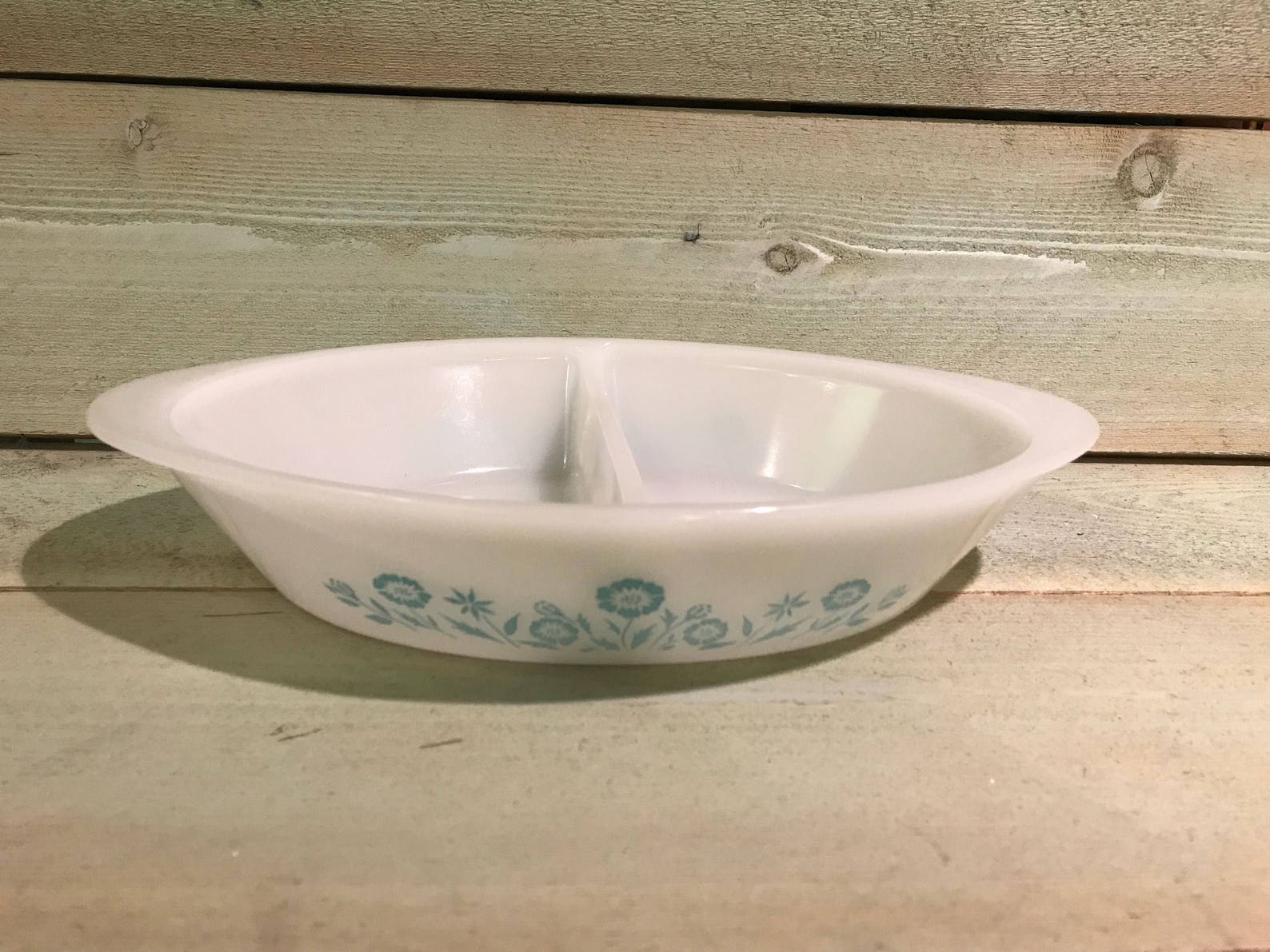 Vintage Pyrex Divided Casserole Dish Glasbake Divided - Etsy