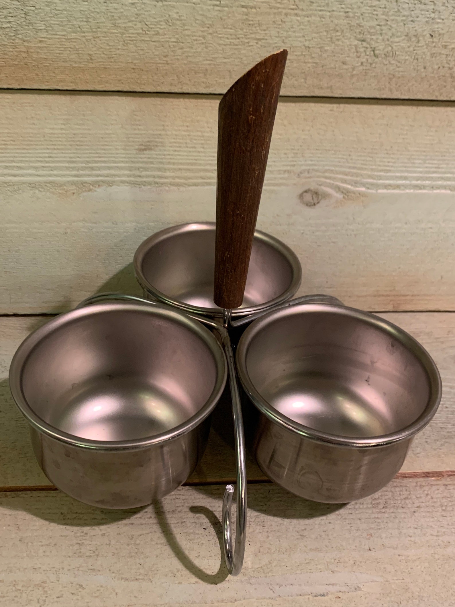 Mid Century Modern MCM Condiment Caddy With Dark Wood Handle - Etsy