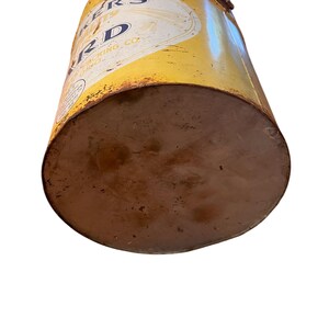 Large Yellow 50 Lb Decker's Lard Tin, Piqua Ohio, Piquality Pure Lard ...