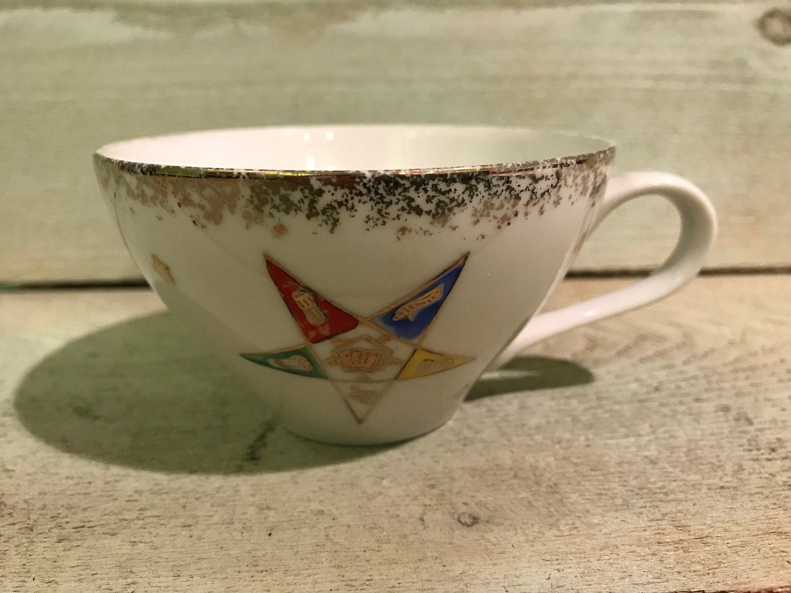 Eastern Star Tea Cup and Saucer Vintage Masonic Marked C 73 | Etsy