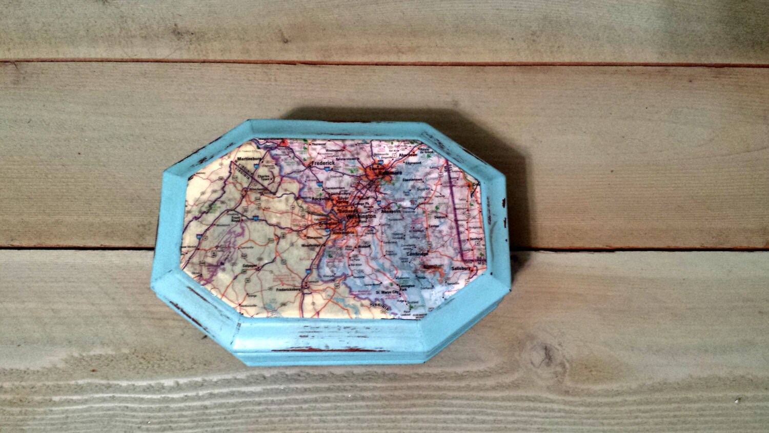 Vintage Jewelry Box With Map Wooden Jewelry Box Travel - Etsy