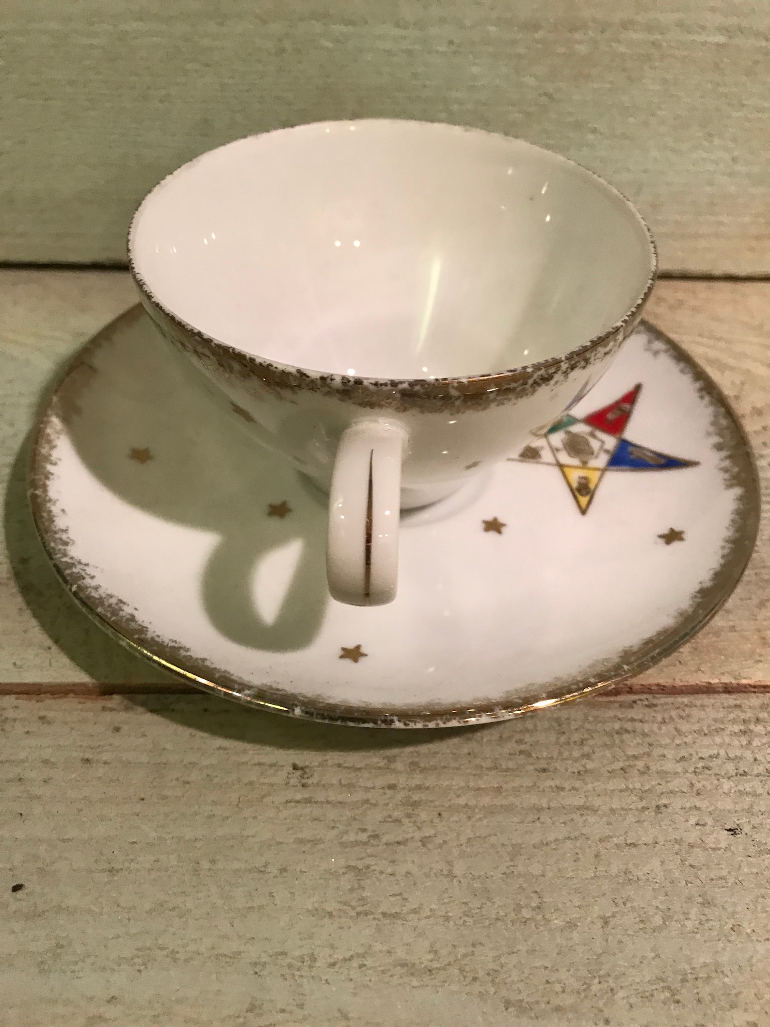 Eastern Star Tea Cup and Saucer Vintage Masonic Marked C 73 - Etsy
