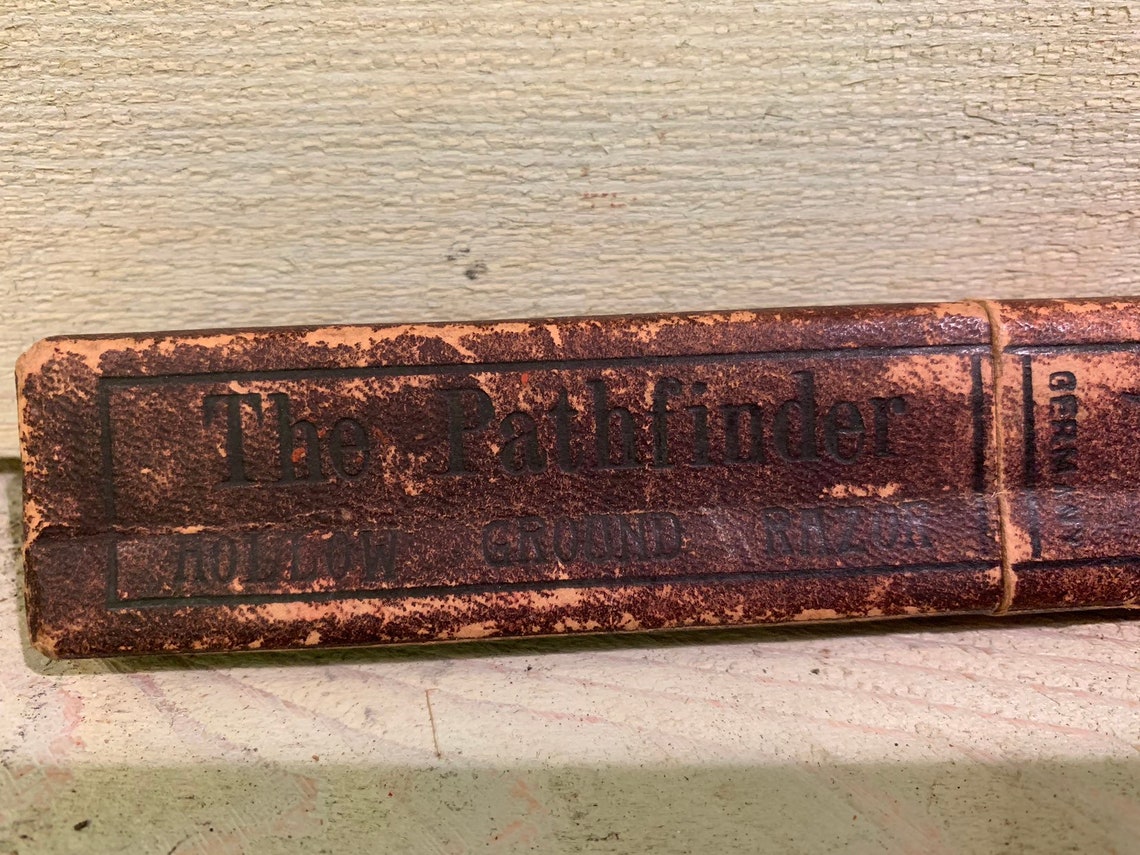 Antique Straight Razor the Pathfinder Hollow Ground Razor With | Etsy