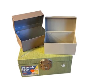 Vintage Green Metal Card File Box, Card Catalog, Industrial Farmhouse ...